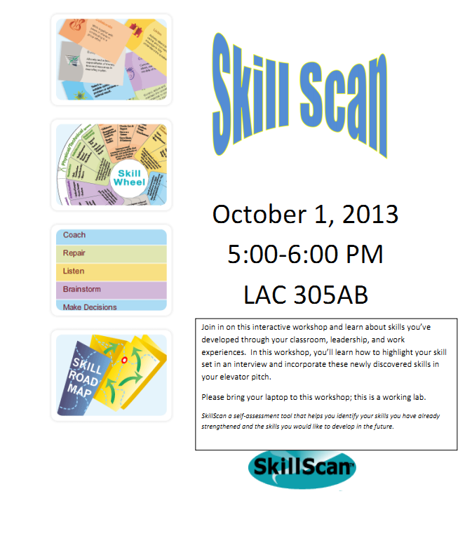 Skills Scan workshop on October 1st! – Bentley CareerEdge